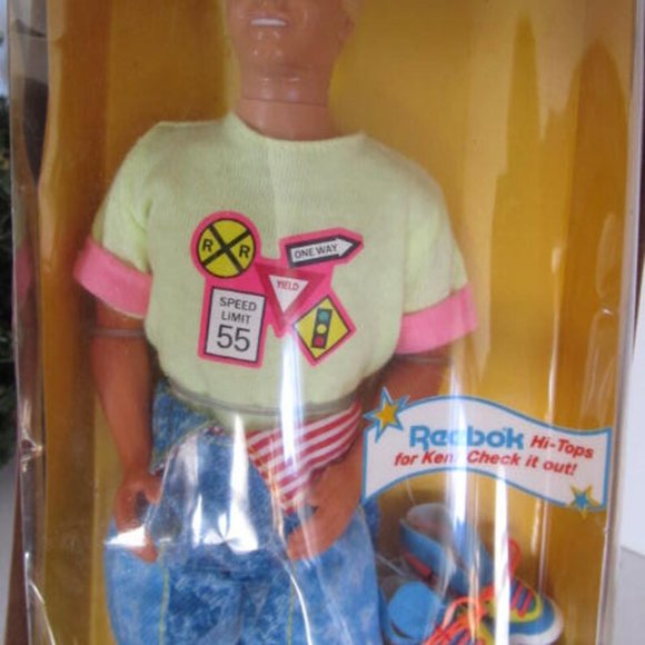 Barbie | Toys | Nib Ken Doll Reebox High Top Sneakers Barbie Doll 9s ...